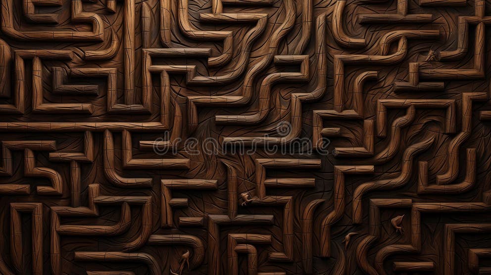 Explore a Classic Labyrinth Texture in a Flat Illustration, with a ...