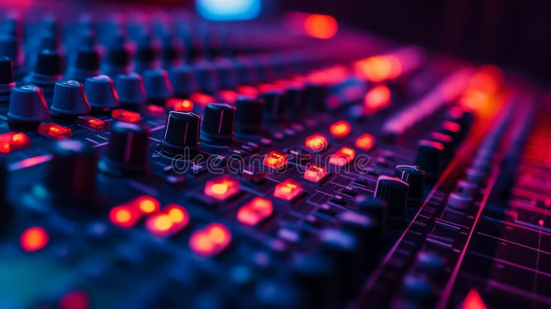 Digital Potentiometer Control Panel with Colorful Light Display Stock ...