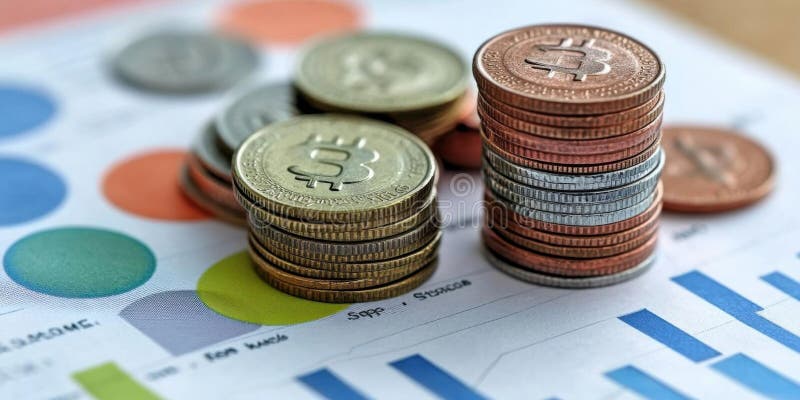 Explore Coin Stacks on Financial Chart and Invest, Financial Growth ...