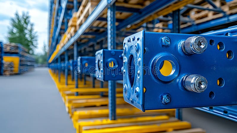Metal Brackets for Industrial Storage Systems Stock Illustration ...