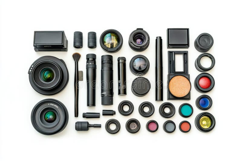 Explore a Collection of Photography Essentials Including Camera Lenses ...
