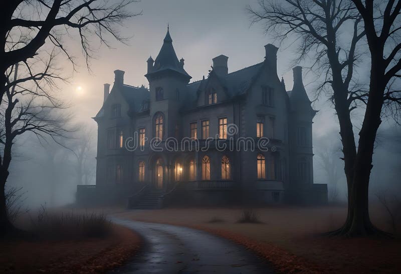 Haunting Spooky and Eerie Background Set. Stock Image - Image of ...