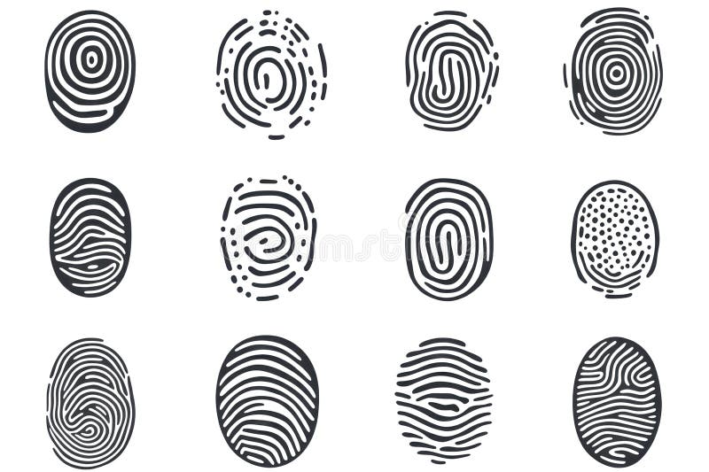 Collection of Black and Vector Fingerprint Designs for Artistic and ...