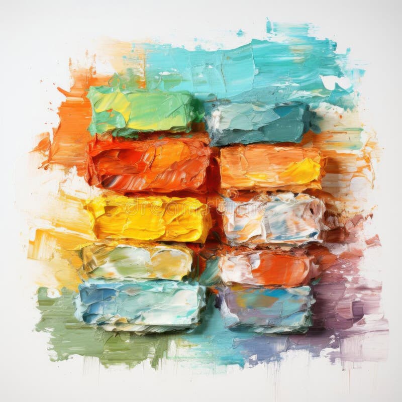 Explore Colorful Blocks with Artistic Paint Strokes and Creative ...