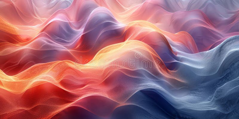 Explore a Colorful Digital Art Piece with Abstract Waves, an Energetic ...