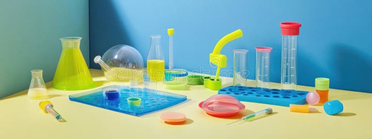 Explore Colorful Science Lab Equipment and Creative Experiment Concept ...