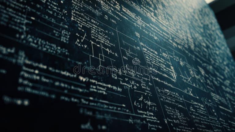 Explore Complex Diagrams on Wall, Science Concept and Intricate Design ...