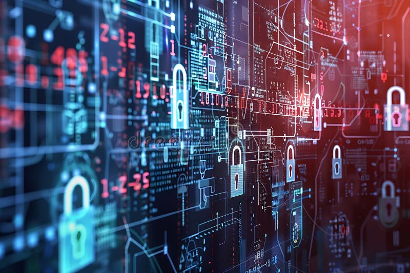 A Multi-Layered Approach To Digital Protection Stock Illustration ...