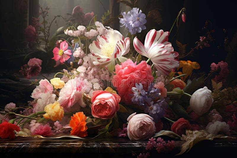 Explore the Concept of Flower Symbolism in Art Stock Illustration ...