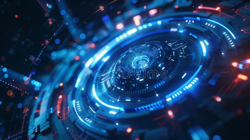 Explore the Concept of Futuristic Digital Technology with a Glowing ...