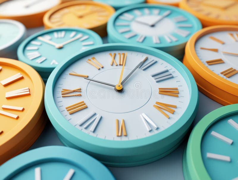 Explore the Concept of Time Management Using Colorful Interconnected ...