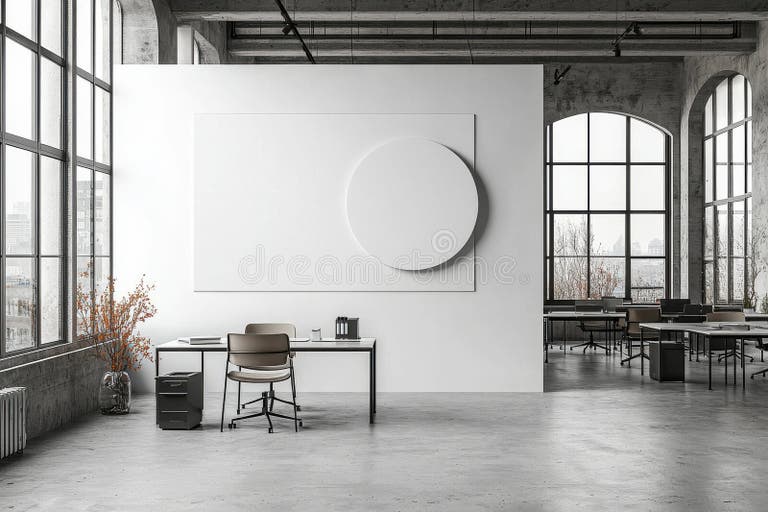 Modern Workspace Design Featuring Minimalist Elements Industrial ...