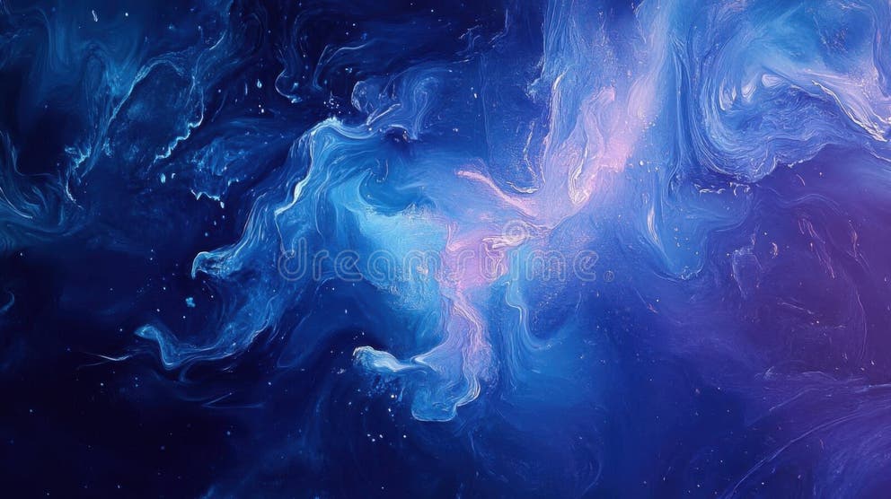 Explore a Cosmic Abyss with Deep Blue, Dark Galaxy Background and ...