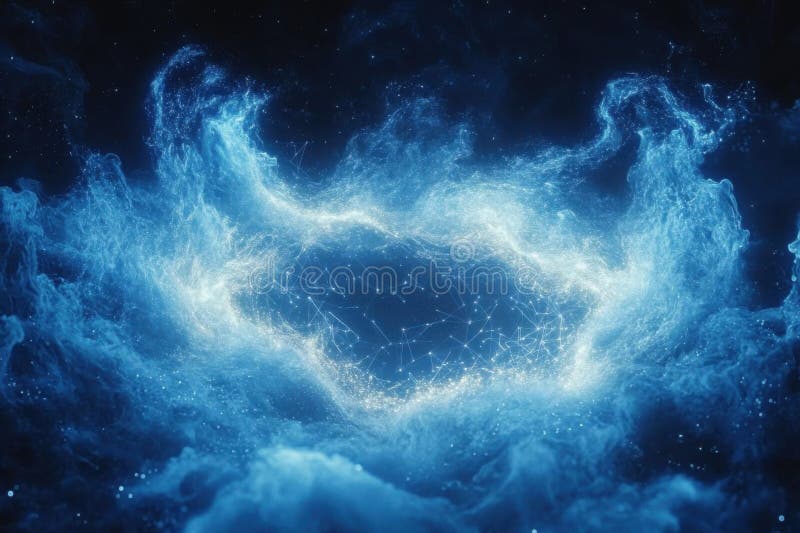 Explore the Cosmic Cloud with Digital Network, Futuristic and Glow ...