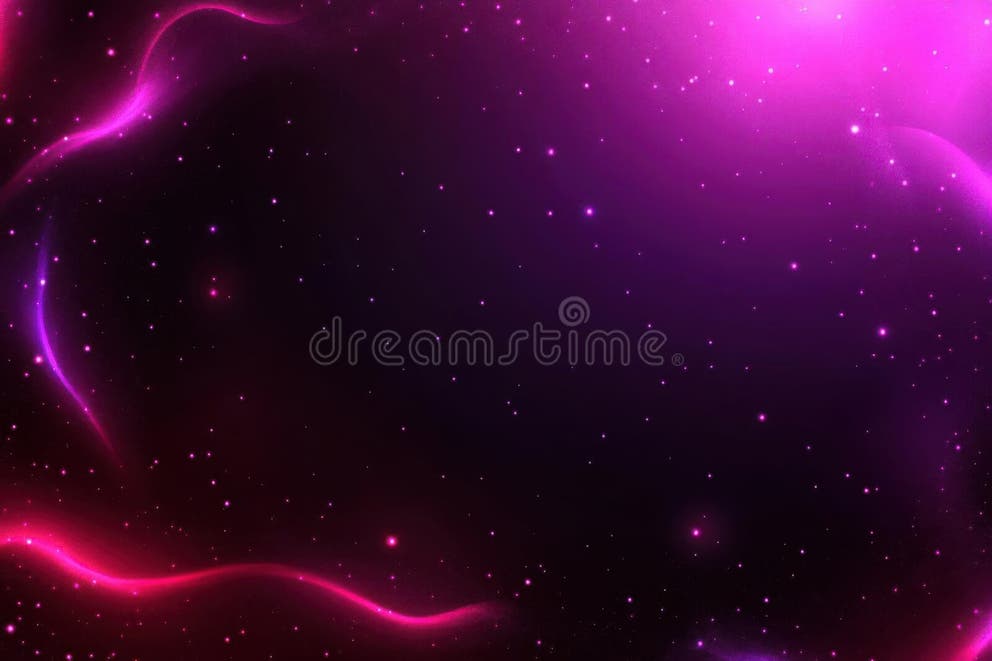 Explore a Cosmic Dream with Glowing Particles in Magenta Space ...