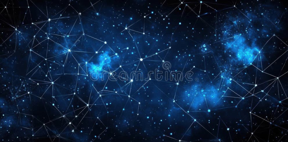 Explore Cosmic Network with a Stellar Connection Concept Themes Stock ...