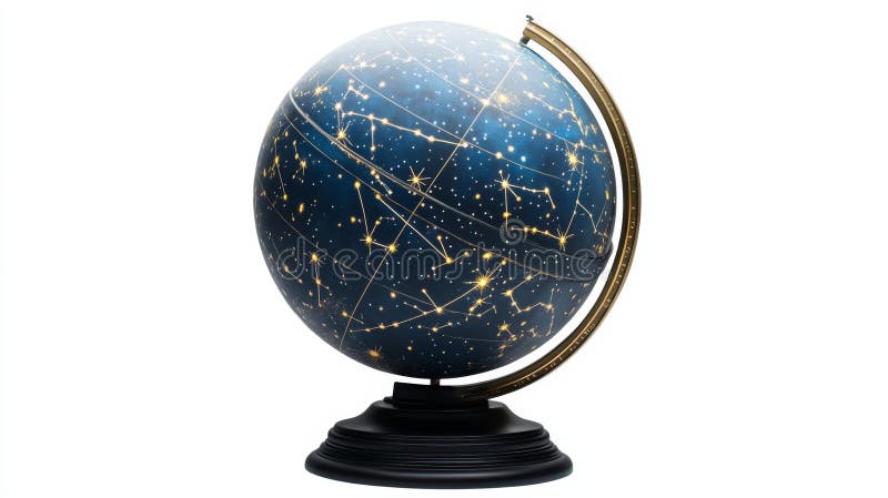 A Stunning Celestial Globe Showcasing the Night Sky Highlights ...
