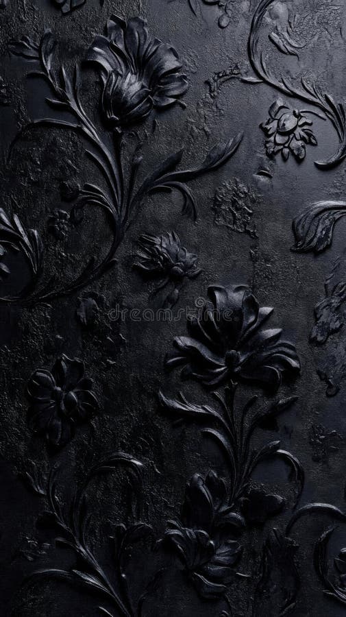 Explore Dark Floral Embossed Textures, a Dramatic Design Stock ...