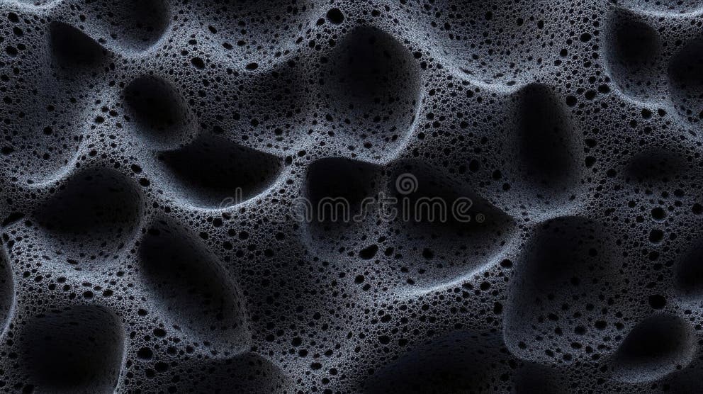 Explore the Dark Matter, Abstract Black Foam Texture with Cell ...