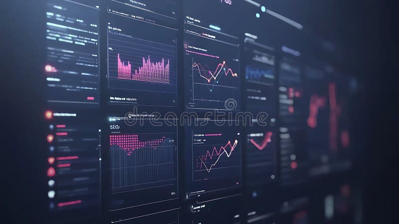 Data Analytics Dashboard Visualization with Charts and Graphs for Business Intelligence Insights ...