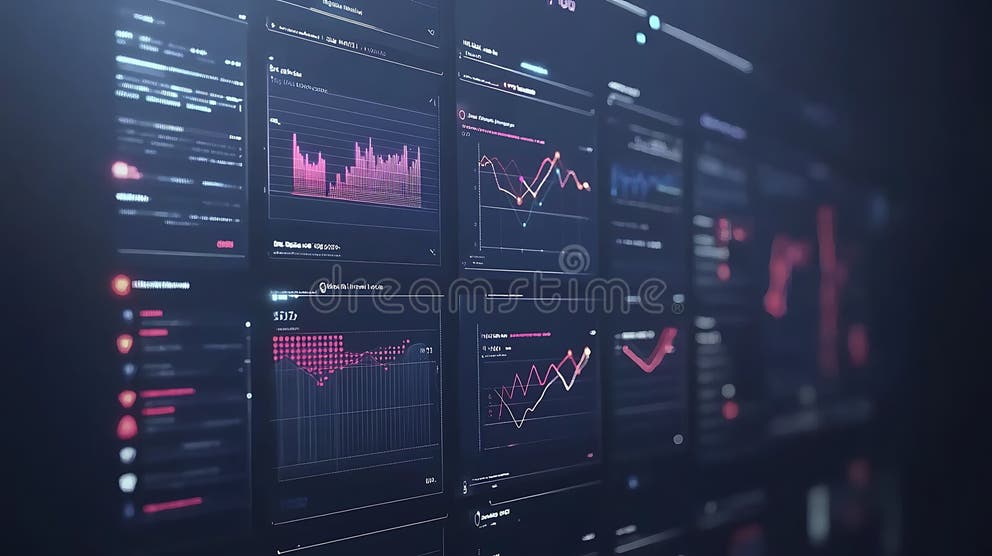 Data Analytics Dashboard Visualization with Charts and Graphs for Business Intelligence Insights ...