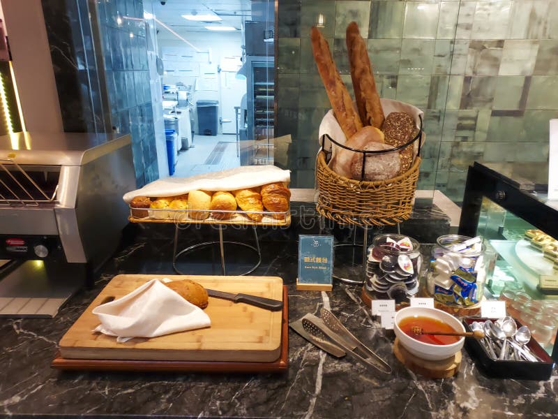 Bread Area of the Hotel S Breakfast Buffet Editorial Stock Photo ...