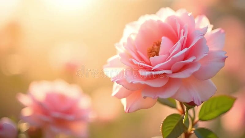 Captivating Soft Pink Roses in Diffused Sunlight, Bloom with Grace and ...