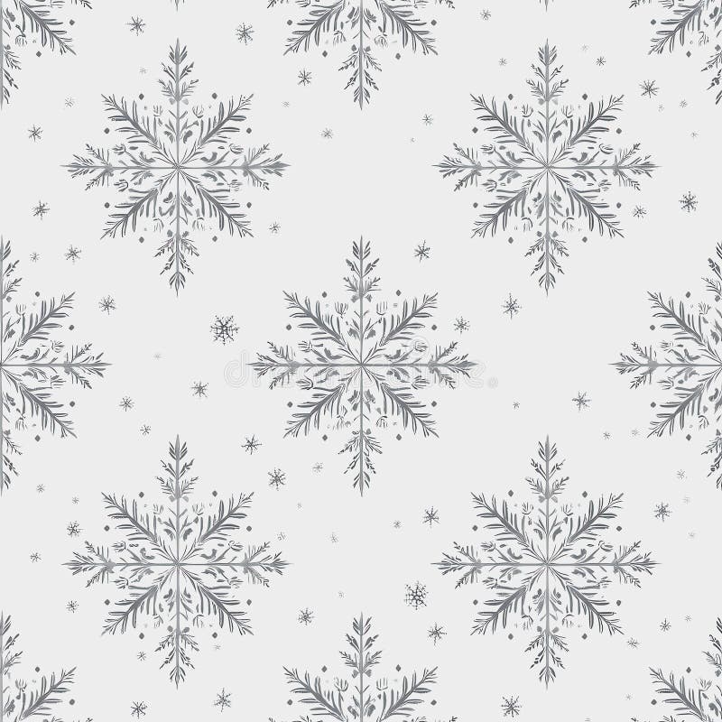 Delicate Snowflake Pattern on White Background Stock Image - Image of ...