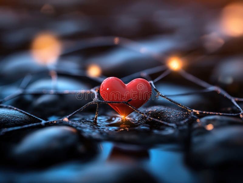 Explore the Depths of Connection with a Heart Floating in a Connected ...