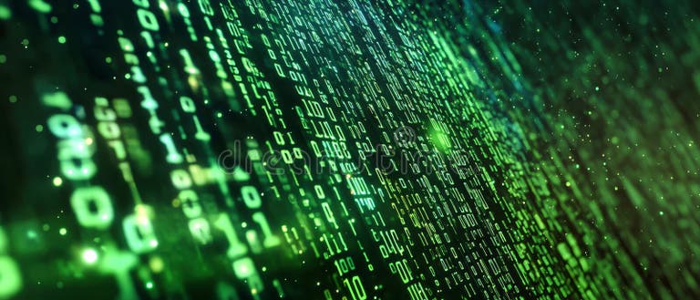 Explore the Depths of Digital Landscapes with Vibrant Binary Code and ...