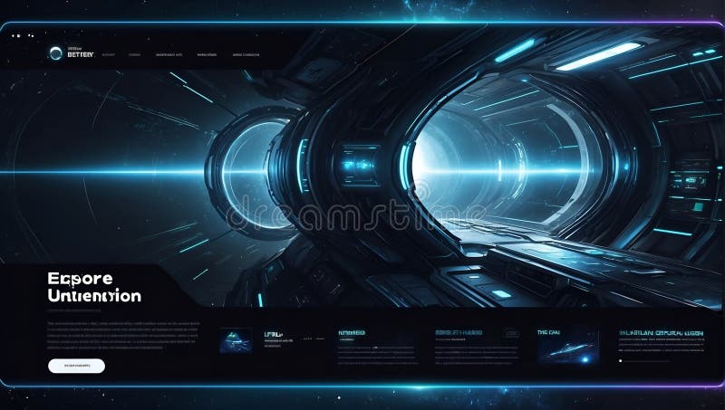 Cosmic Fusion: Sci-fi Web Design Unveiling the Future. Generative Ai ...