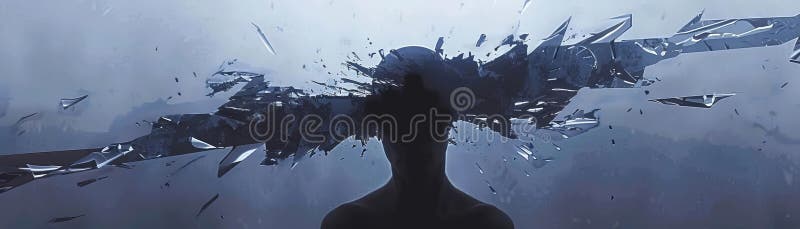 Explore the Depths of the Mind by Depicting a Silhouette Figure Staring ...