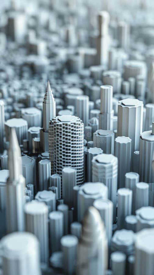 Explore a Detailed 3D Cityscape Featuring Intricate Hexagonal ...