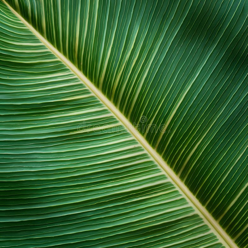 Explore Detailed Green Leaf with Textured Surface, Parallel Lines ...