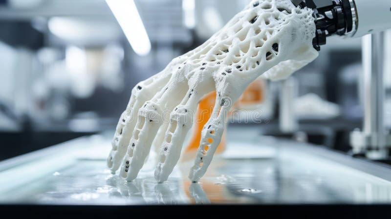 Futuristic Prosthetic Limb Created with 3D Printing Technology Stock ...