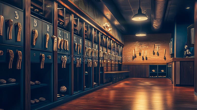 Explore the Detailed Locker Room Designed for a Baseball Team To ...
