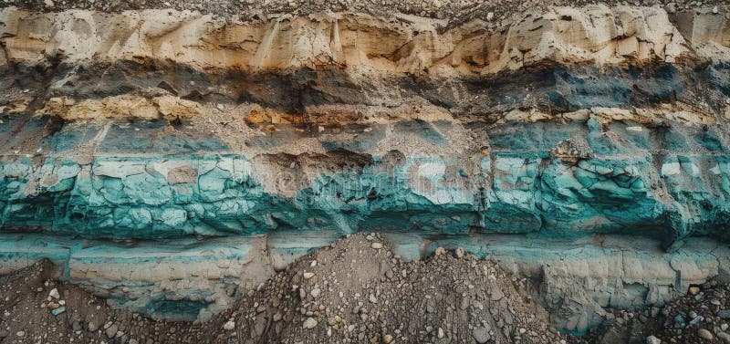 Explore the Detailed Texture of a Layered Sediment in a Flat ...