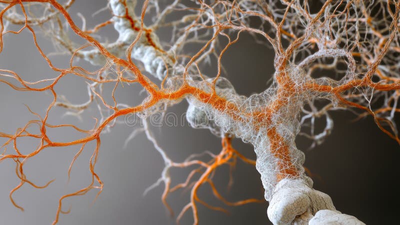 Orange Neuronal Network a Complex Web of Interconnected Vessels and ...