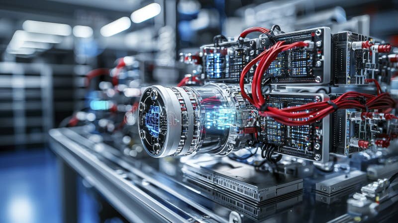 Advanced Security System Components High-tech Lab Close-up Image ...