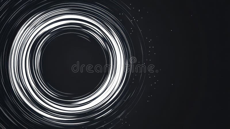 Explore the Digital Future with Abstract Dark Backgrounds and White Circle Rings in this Modern ...