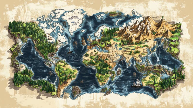 Explore Diverse Forest Types and Mountain Chains on a Creative World ...