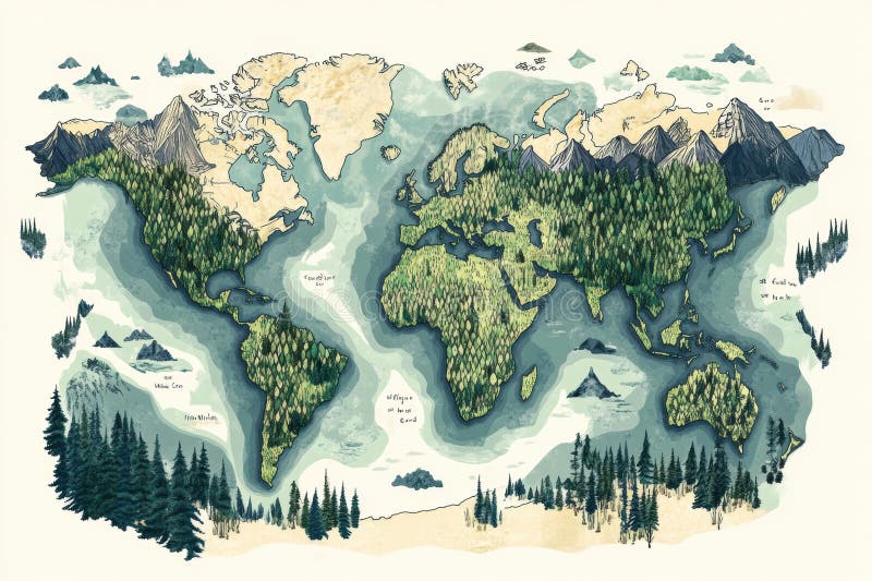 World Mountain Ranges Map Stock Photos - Free & Royalty-Free Stock ...