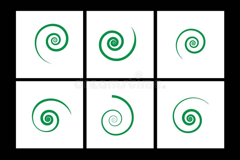 Unique Spiral Symbol Pack stock illustration. Illustration of ...