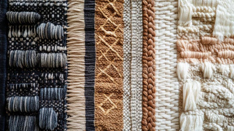 Explore Diverse Textured Weaving Patterns, a Close-Up Look at Intricate ...