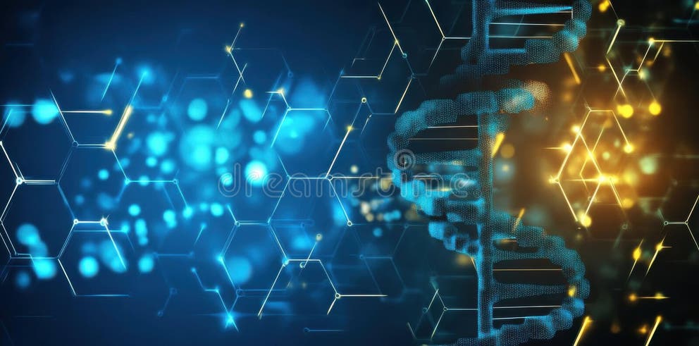 Explore Dna and Hexagon Abstract Background, with Scientific ...