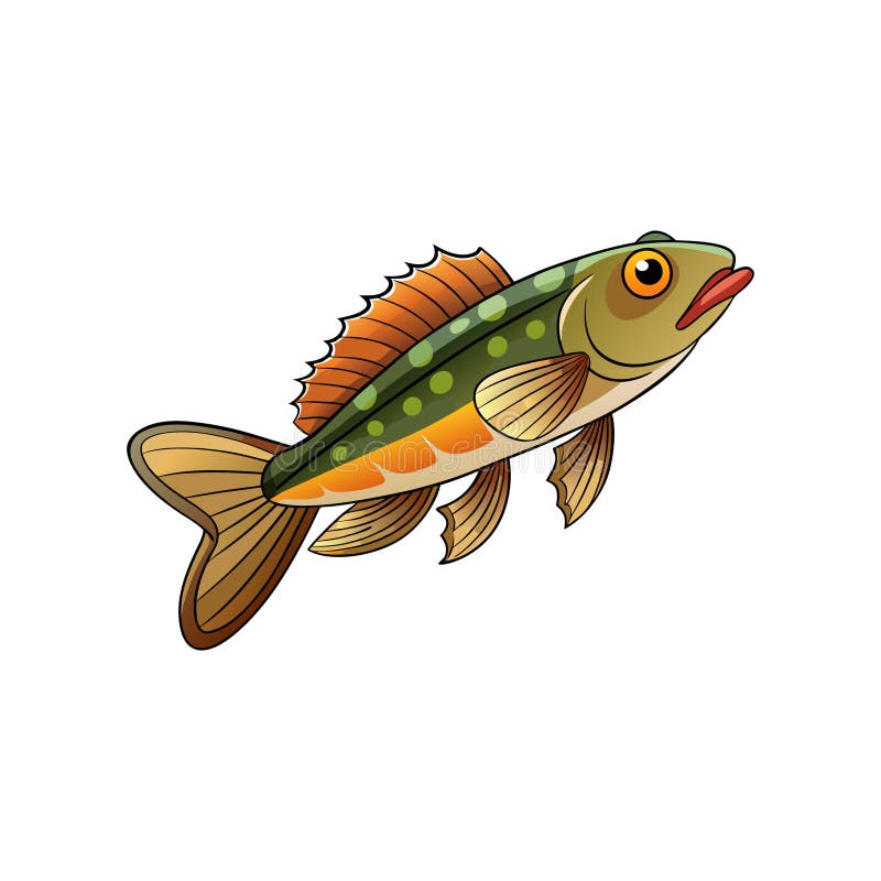 Dynamic Woolly Goby Fish Aquatic Artwork Stock Illustration ...