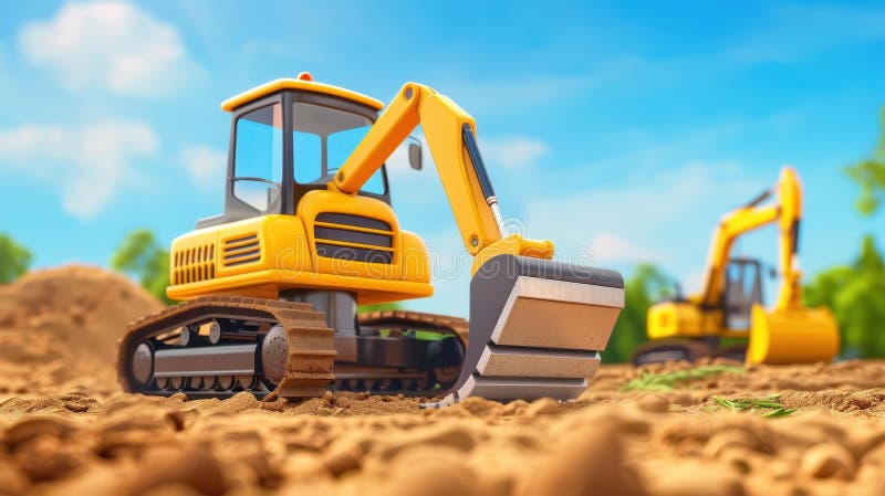 Explore a Dynamic 3D Visual of an Underconstruction Site, Symbolizing ...