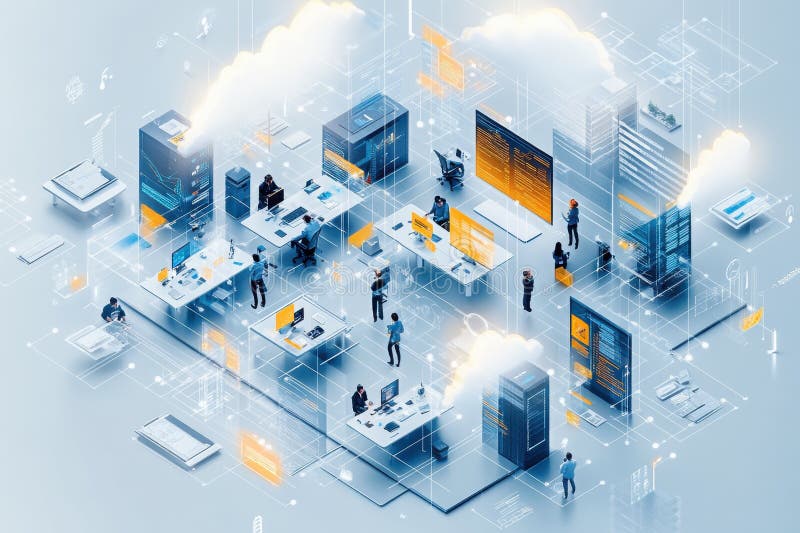 Dynamic Team Collaboration in Modern Office Digital Workspace ...