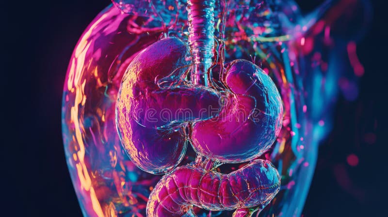This Image Showcases a Stunning Depiction of Human Anatomy Engulfed in ...