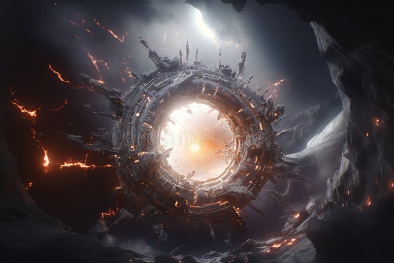 Explore the Edges of a Cosmic Storm As Stock Illustration ...